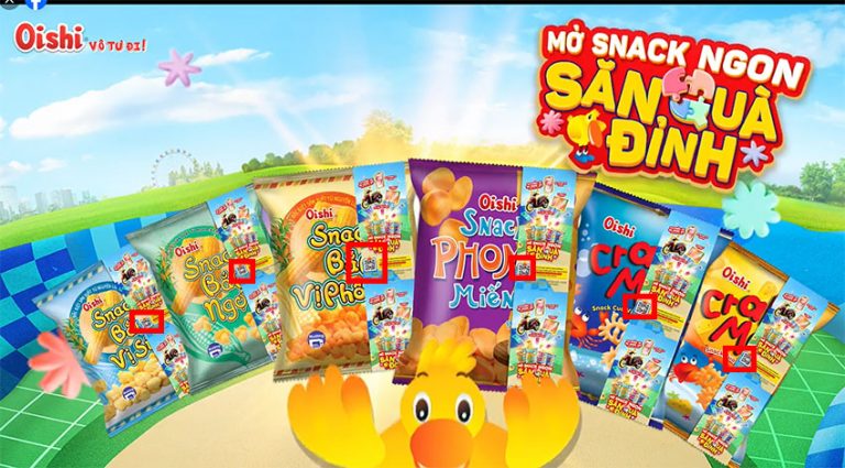 Mở Snack ngon săn quà đỉnh Oishi quét mã QR, nhập mã ở đâu?